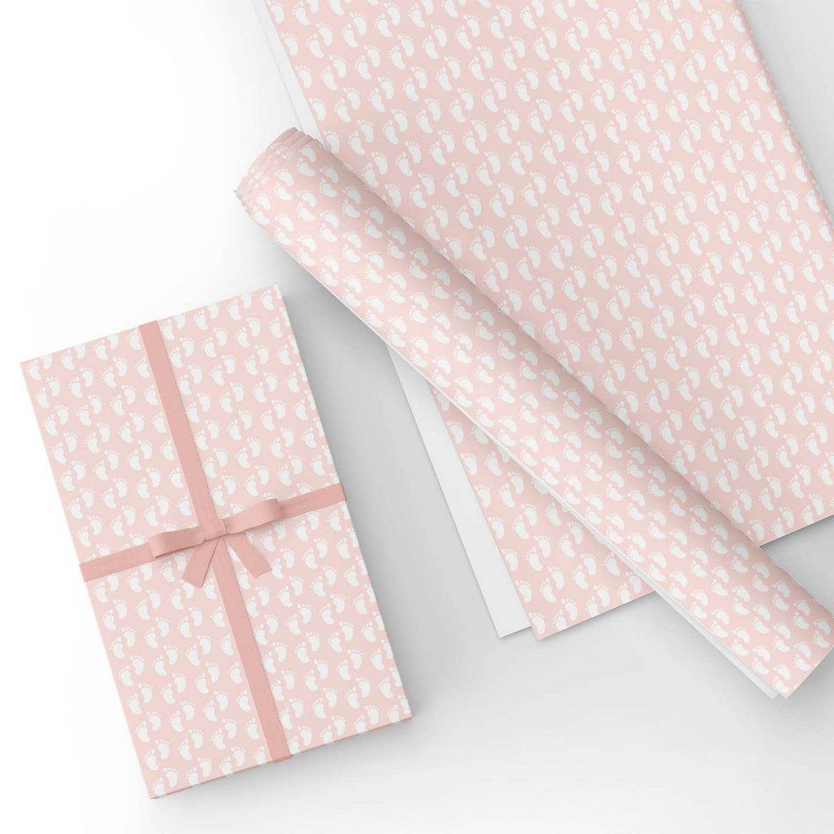 Custom Flat Wrapping Paper for Birthday, Baby Shower - Pink Buffalo ...