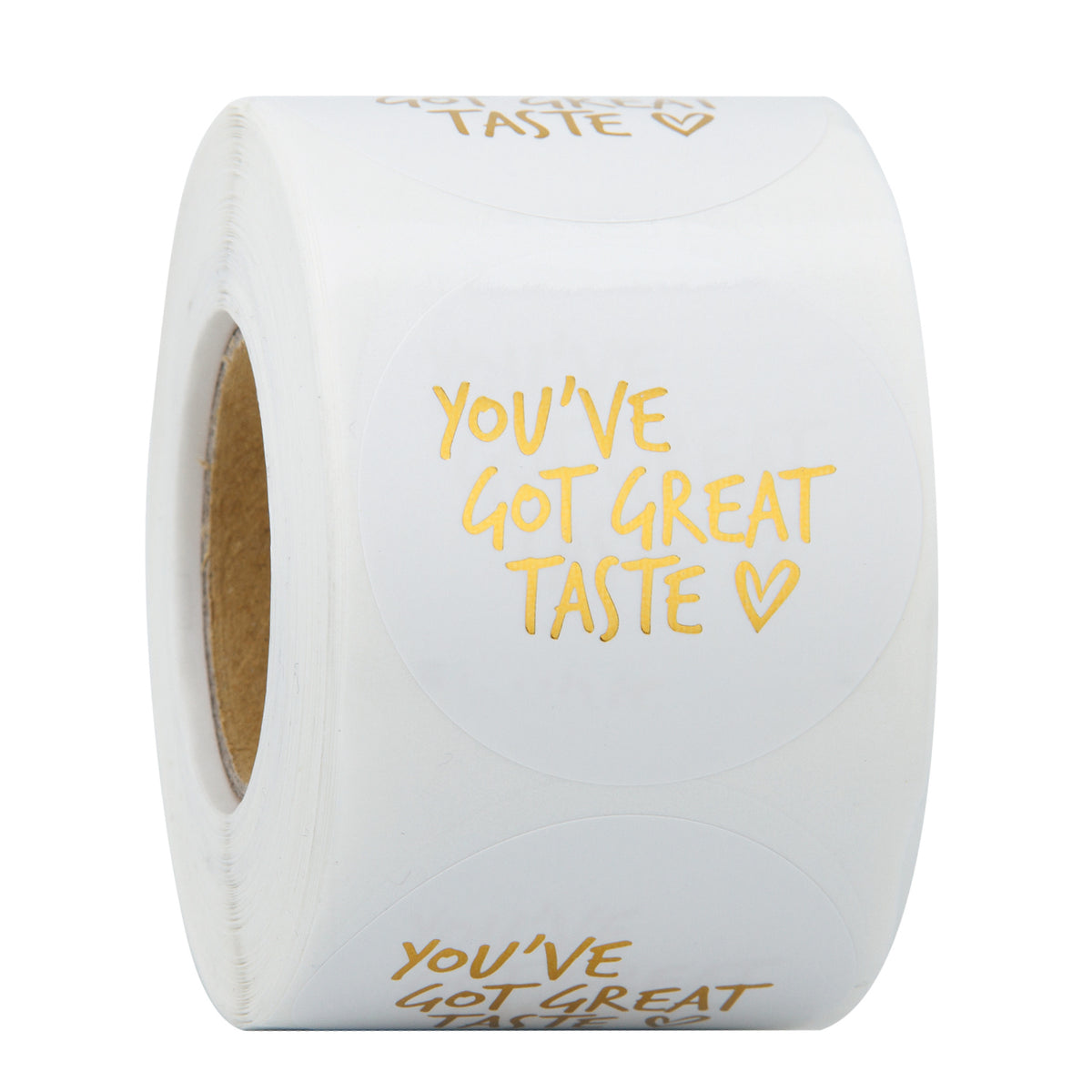 500ct You've Got Great Taste Stickers White Gold – WrapaholicGifts