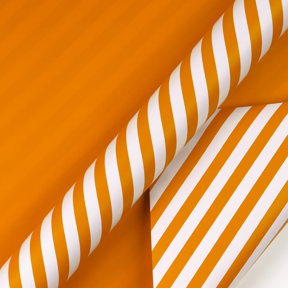 Wrapaholic Orange and Stripe Design Reversible Gift Wrapping Paper ...