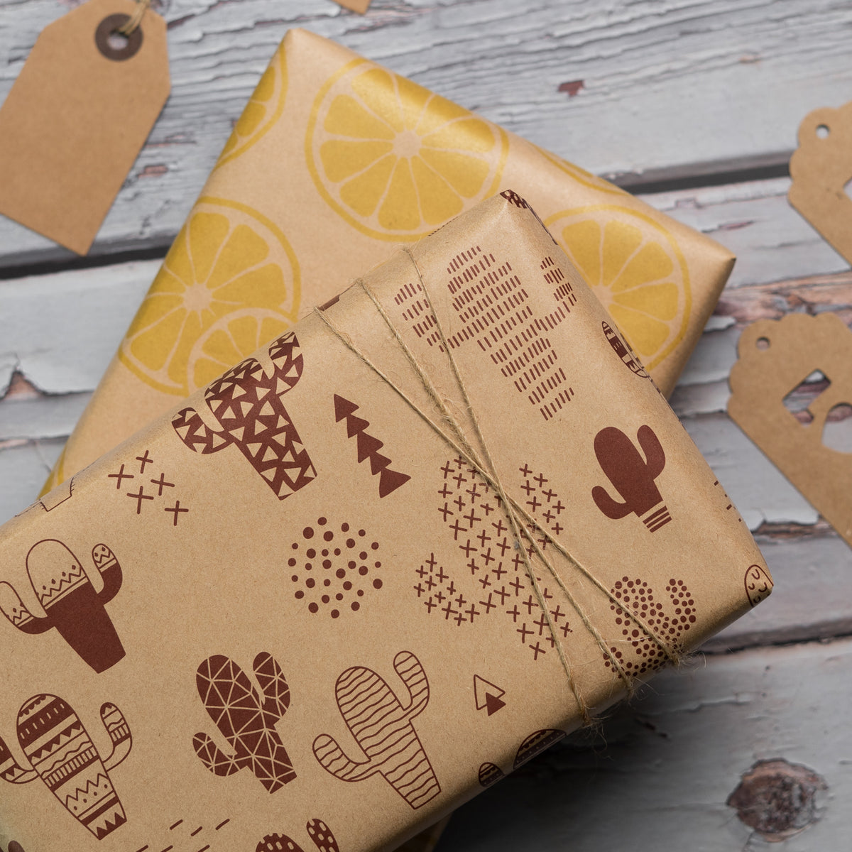 Summer Fruit Gift Wrap Paper Flat Sheet 6pcs/Roll Kraft – WRAPAHOLIC