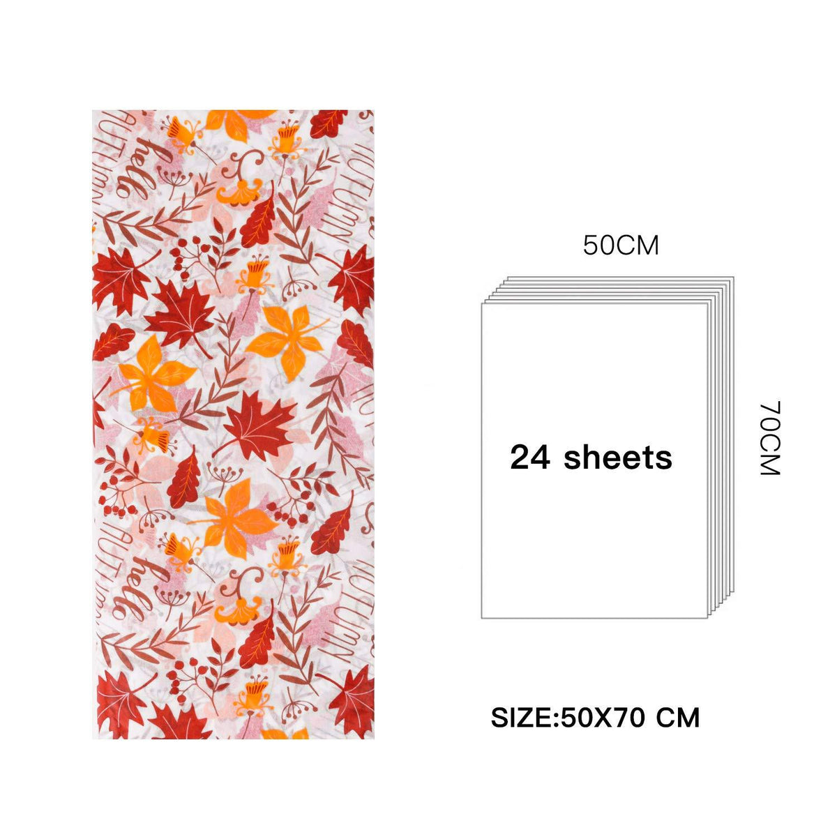 Tissue paper Fall Printing 24 Sheets – WrapaholicGifts