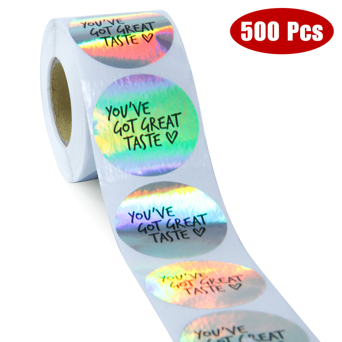 500ct You've Got Great Taste Stickers Laser Silver – WRAPAHOLIC