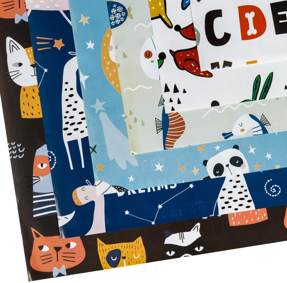 Cute Baby Animals Gift Wrap Paper Flat Sheet, 6pcs/Roll – WrapaholicGifts
