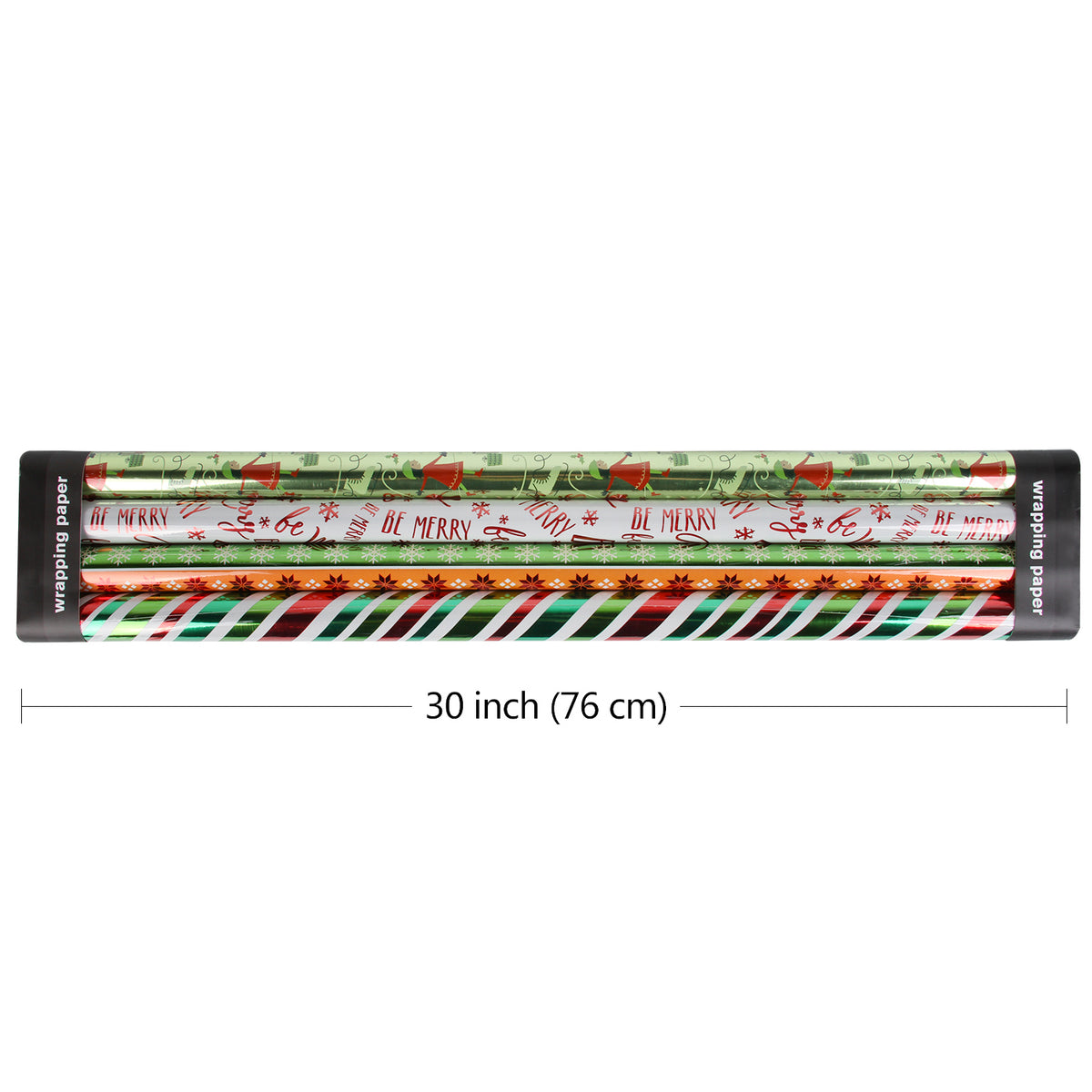 Merry Christmas Gift Wrapping Paper Roll - 4 Rolls/Set – WrapaholicGifts